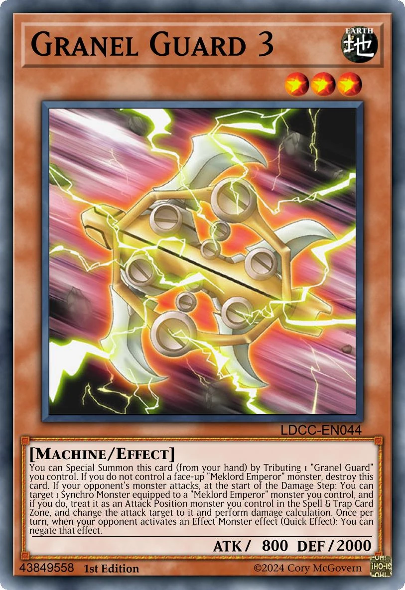 Granel Guard 3 (Card)/(Custom) | Yu-Gi-Oh! Custom Think Tank Wiki | Fandom
