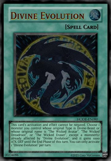 Divine Evolution (Card)/(Custom) | Yu-Gi-Oh! Custom Think Tank Wiki ...