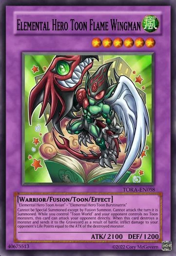 Elemental Hero Toon Flame Wingman (Card)/(Custom) | Yu-Gi-Oh! Custom Think Tank Wiki | Fandom