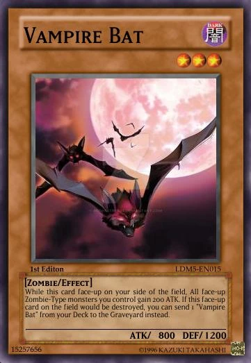 Vampire Bat (Card)/(Custom) | Yu-Gi-Oh! Custom Think Tank Wiki | Fandom