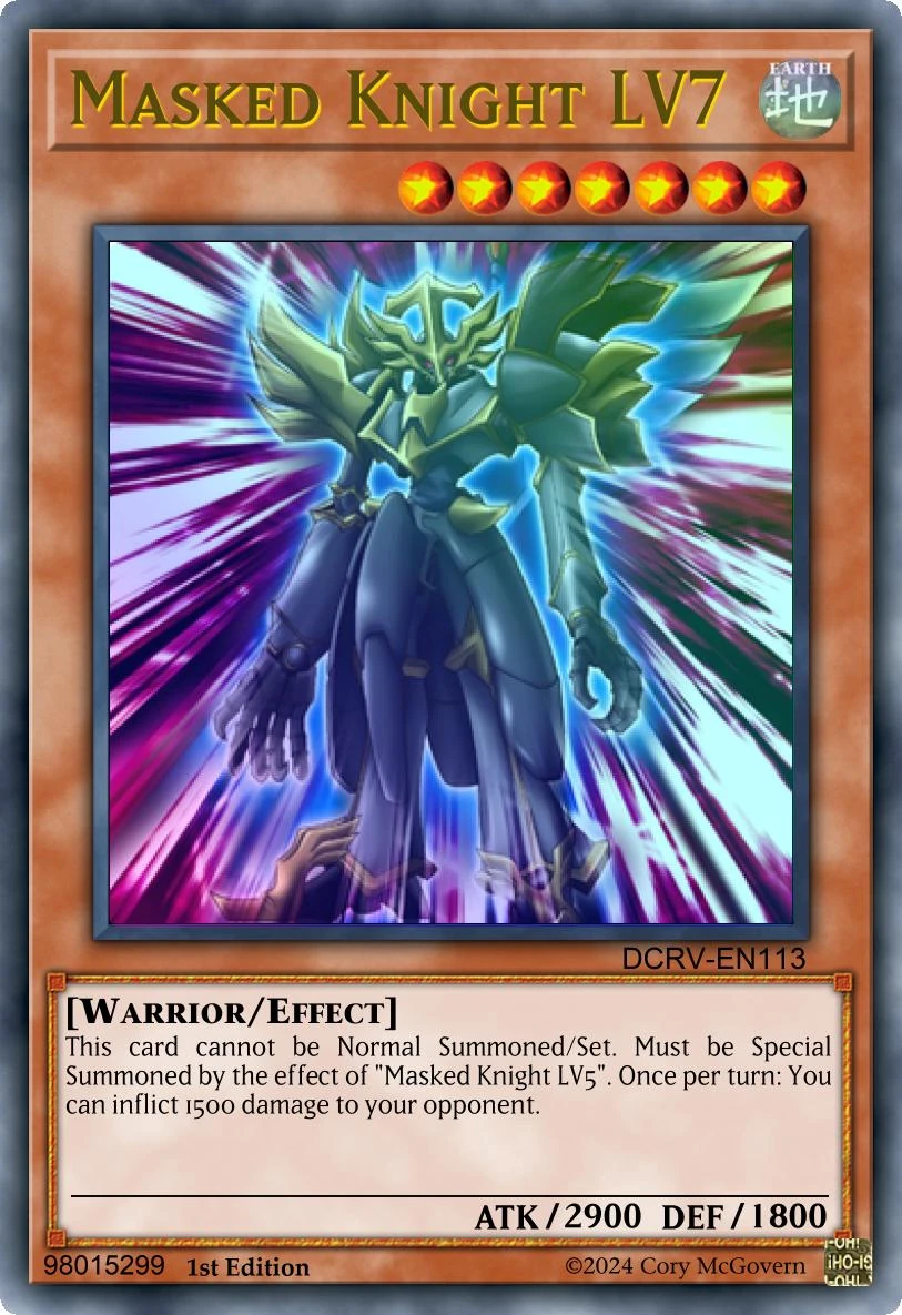 Masked Knight LV7 (Card)/(Custom) | Yu-Gi-Oh! Custom Think Tank Wiki ...