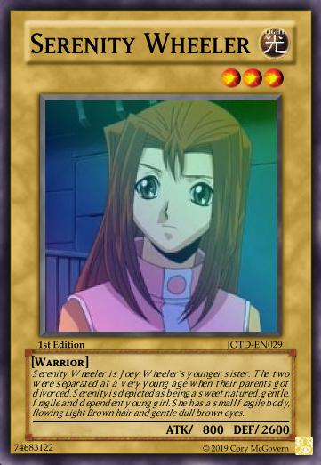 Serenity Wheeler Cardcustom Yu Gi Oh Custom Think Tank Wiki Fandom