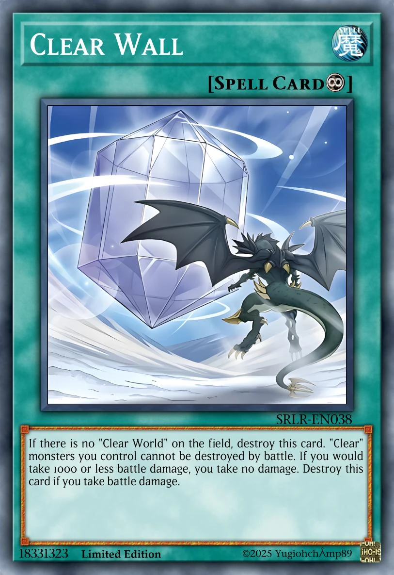 Clear Wall (Card)/(Custom) | Yu-Gi-Oh! Custom Think Tank Wiki | Fandom