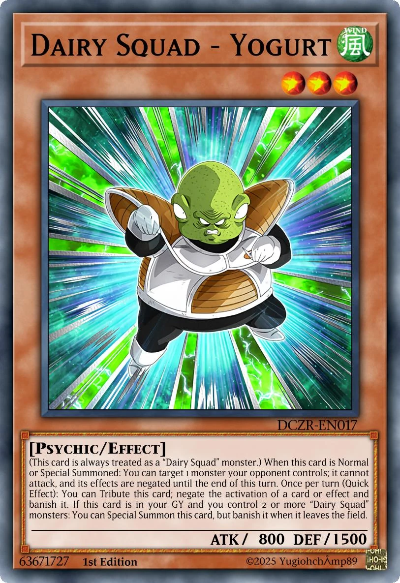 Dairy Squad - Yogurt (Card)/(Custom) | Yu-Gi-Oh! Custom Think Tank Wiki ...