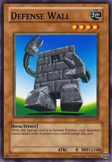 Defense Wall (Card)/(Custom) | Yu-Gi-Oh! Custom Think Tank Wiki | Fandom