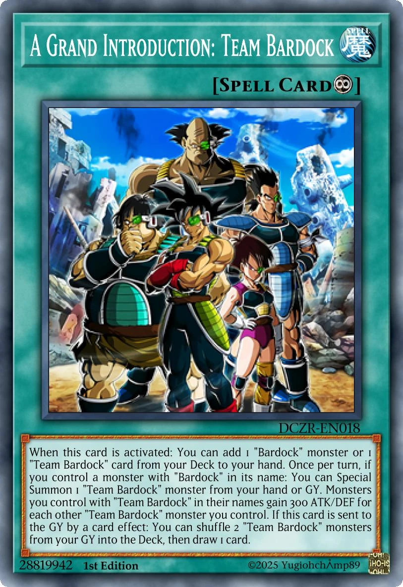 A Grand Introduction: Team Bardock (Card)/(Custom) | Yu-Gi-Oh! Custom Think Tank Wiki | Fandom