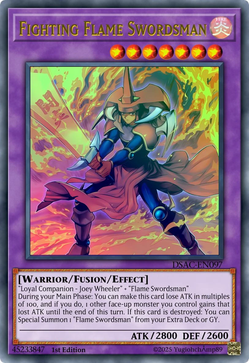 Fighting Flame Swordsman (Card)/(Custom) | Yu-Gi-Oh! Custom Think Tank Wiki | Fandom