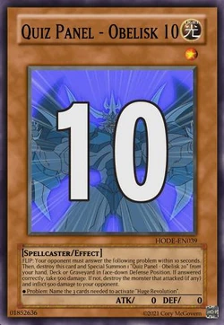 Quiz Panel - Obelisk 10 (Card)/(Custom) | Yu-Gi-Oh! Custom Think Tank ...
