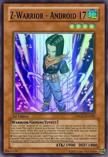 Z-Warrior - Android 17 (Card)/(Custom) | Yu-Gi-Oh! Custom Think Tank ...