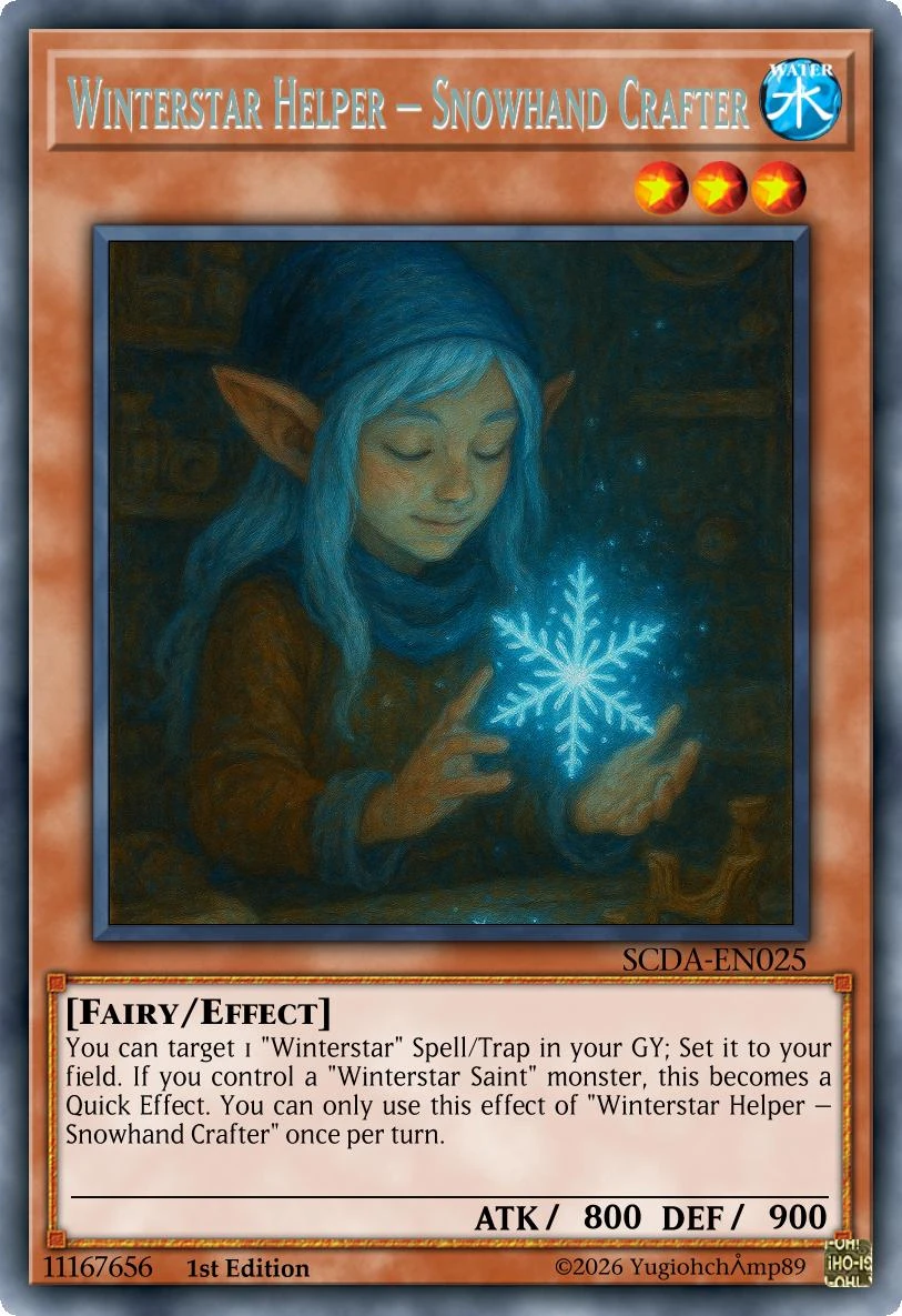 Winterstar Helper – Snowhand Crafter | Yu-Gi-Oh! Custom Think Tank Wiki ...