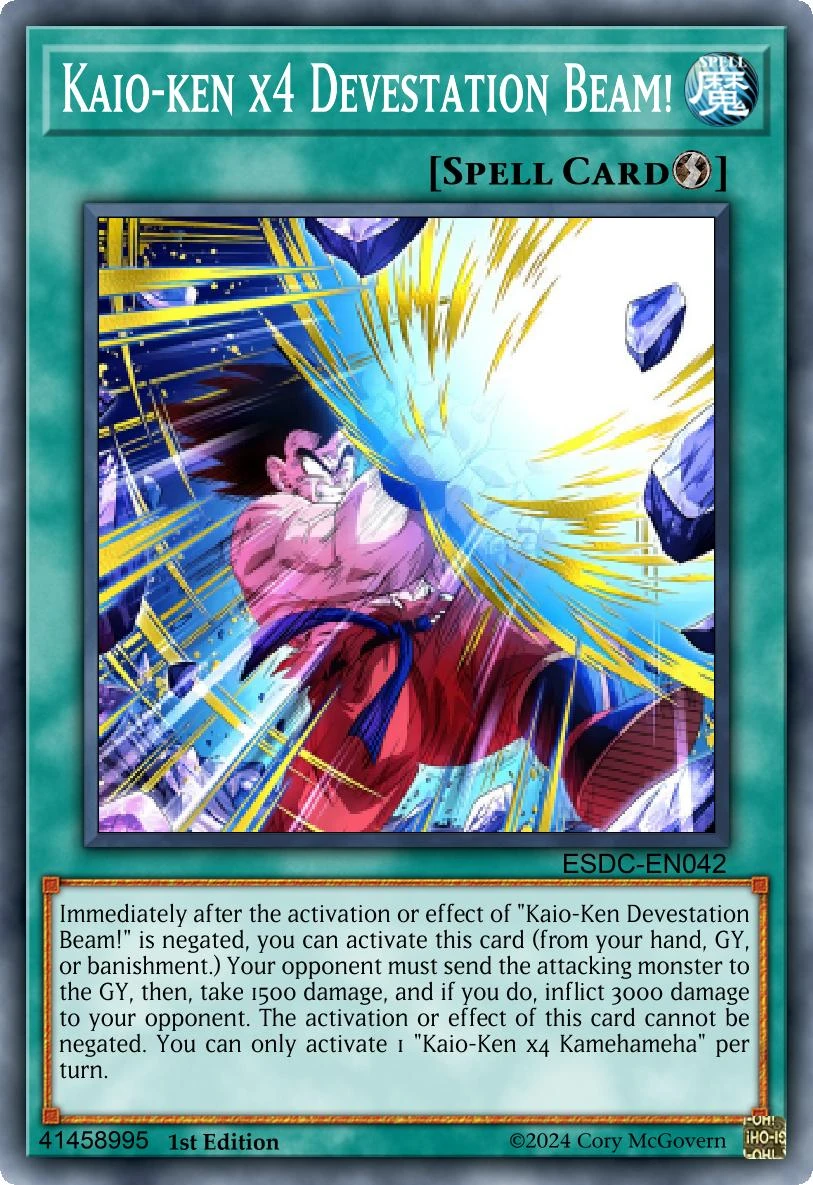 Kaio-ken x4 Devestation Beam! (Card)/(Custom) | Yu-Gi-Oh! Custom Think ...