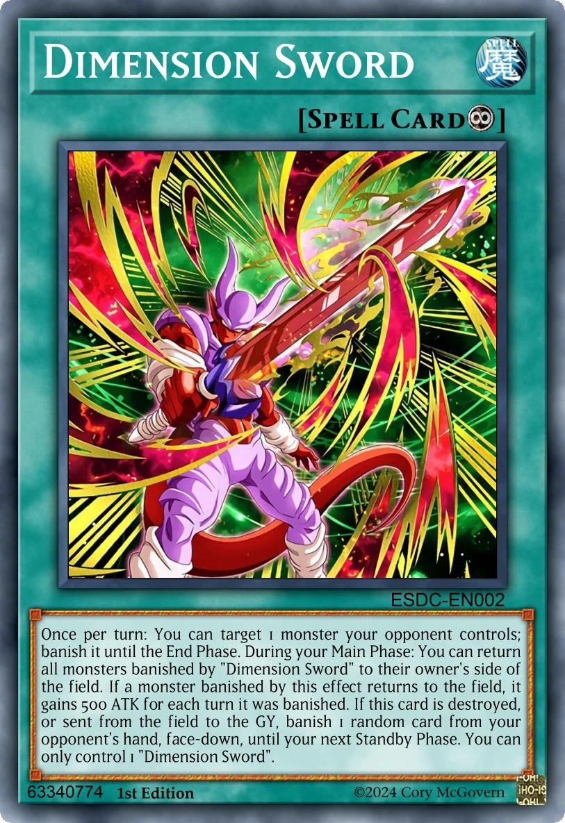 Dimension Sword (Card)/(Custom) | Yu-Gi-Oh! Custom Think Tank Wiki | Fandom