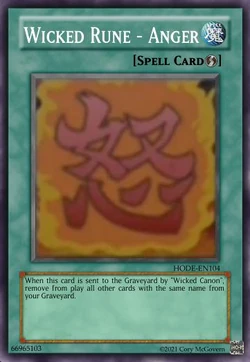 Wicked Rune - Anger (Card)/(Custom) | Yu-Gi-Oh! Custom Think Tank Wiki ...