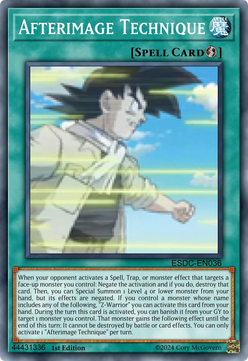Afterimage Technique (Card)/(Custom) | Yu-Gi-Oh! Custom Think Tank Wiki | Fandom