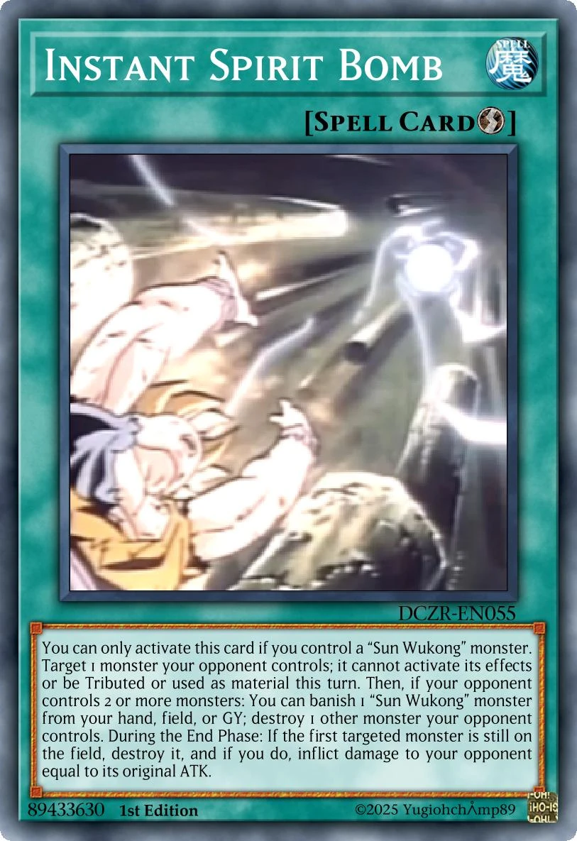 Instant Spirit Bomb (Card)/(Custom) | Yu-Gi-Oh! Custom Think Tank Wiki ...