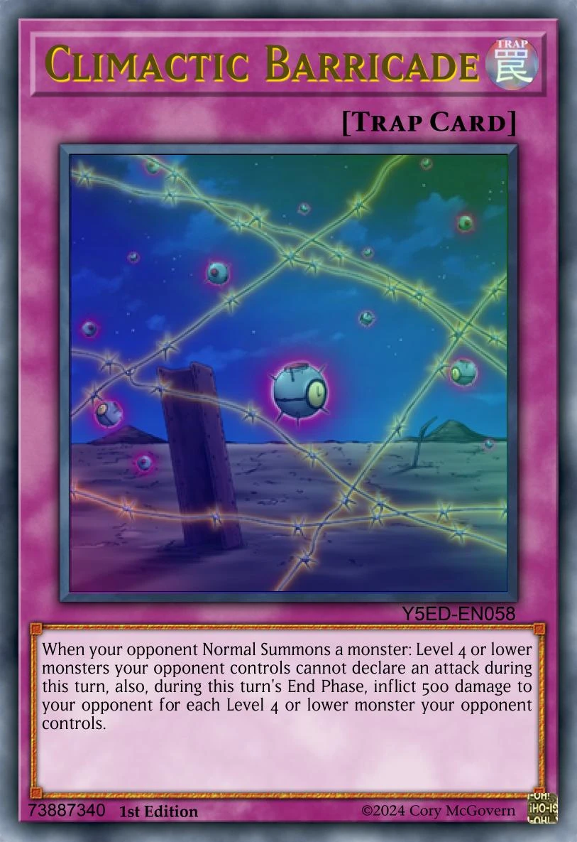 Climactic Barricade (Card)/(Custom) | Yu-Gi-Oh! Custom Think Tank Wiki ...