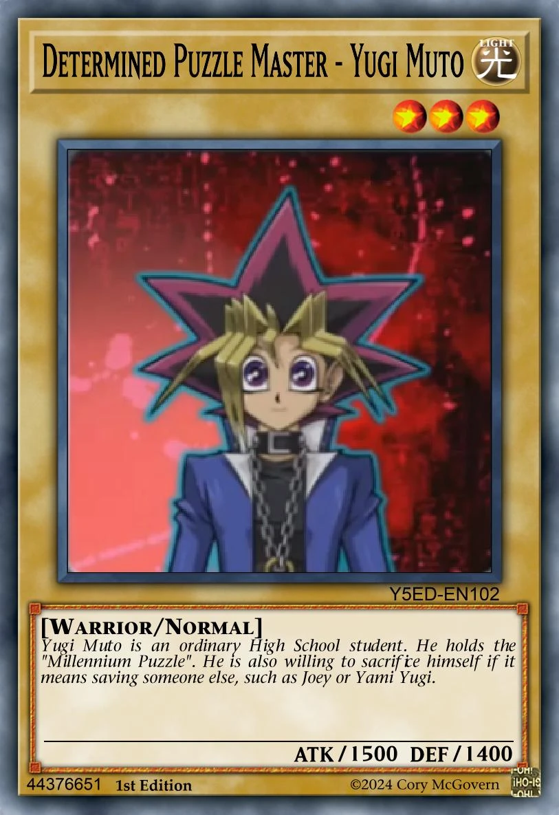 Determined Puzzle Master - Yugi Muto (Card)/(Custom) | Yu-Gi-Oh! Custom Think Tank Wiki | Fandom