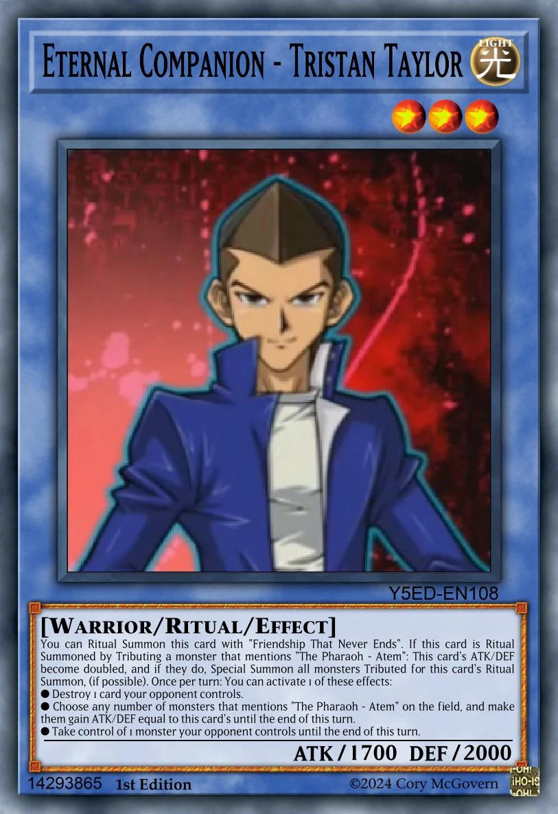 Eternal Companion - Tristan Taylor (Card)/(Custom) | Yu-Gi-Oh! Custom Think Tank Wiki | Fandom