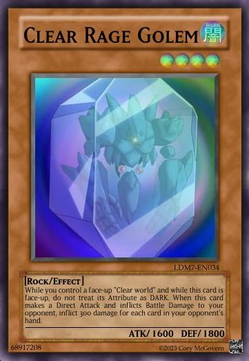 Clear Rage Golem (Card)/(Custom) | Yu-Gi-Oh! Custom Think Tank Wiki ...