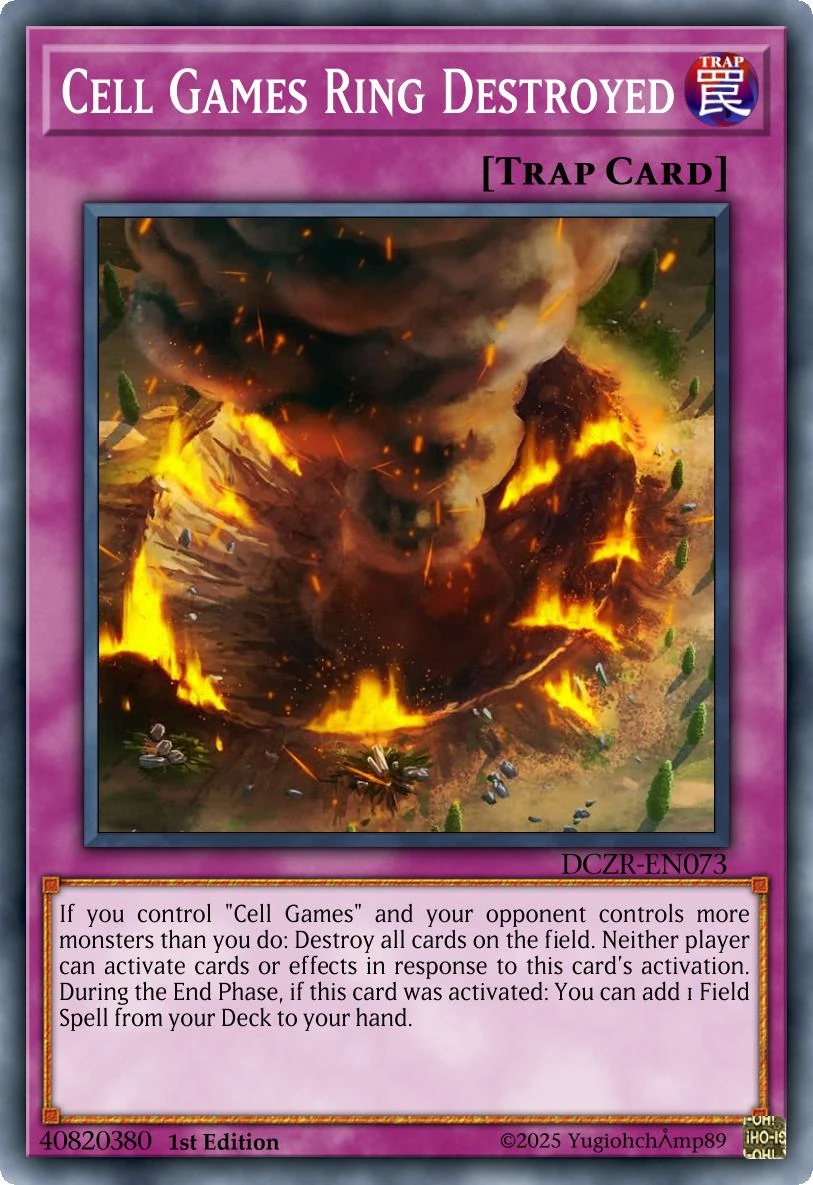 Cell Games Ring Destroyed (Card)/(Custom) | Yu-Gi-Oh! Custom Think Tank ...