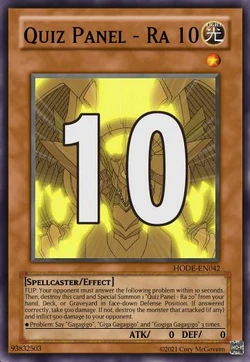 Quiz Panel - Ra 10 (Card)/(Custom) | Yu-Gi-Oh! Custom Think Tank Wiki ...