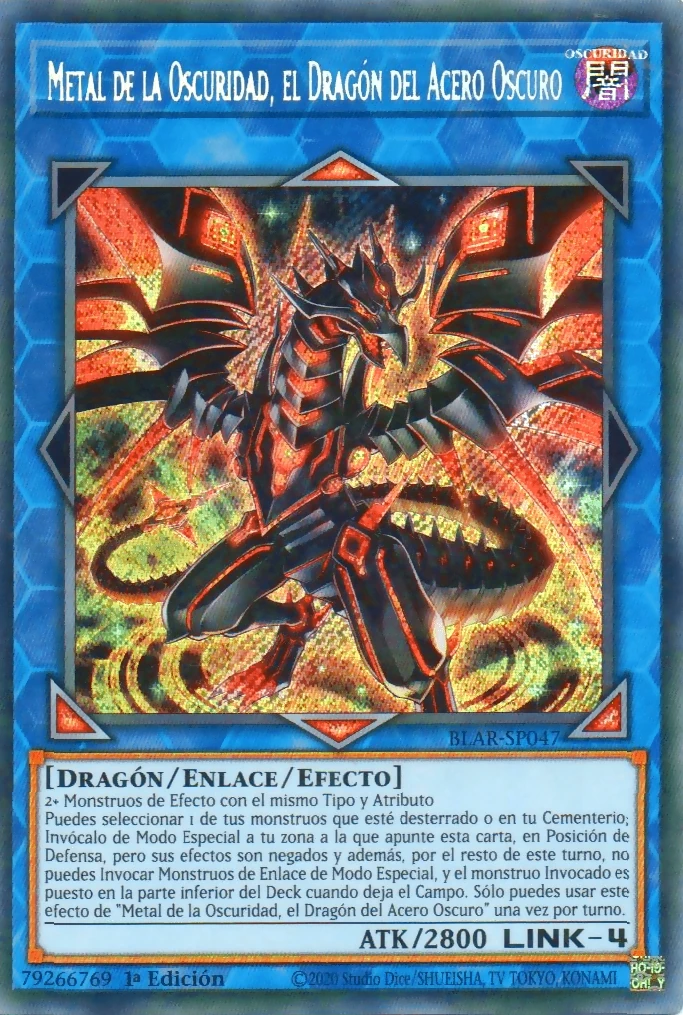 Metal de la Oscuridad, el Dragón del Acero Oscuro | Yu-Gi-Oh! Wiki en Español | Fandom