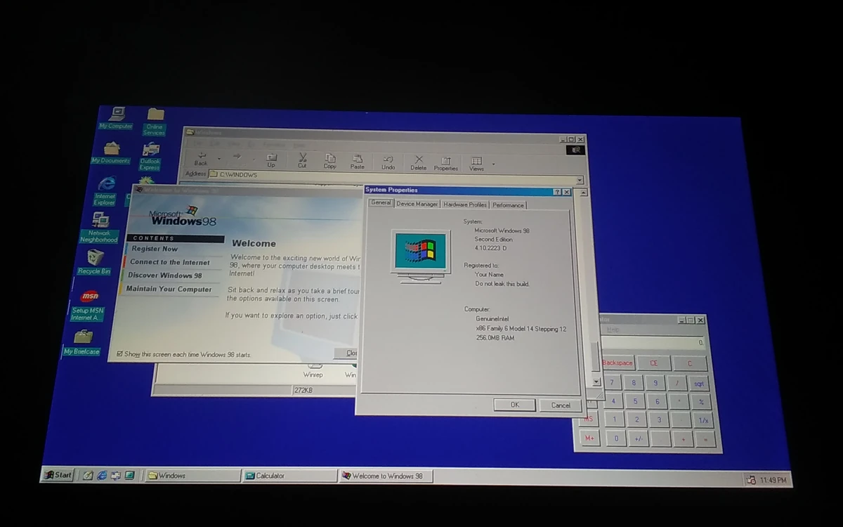 Windows 98 SE Build 2223D | Yuuya Wiki | Fandom