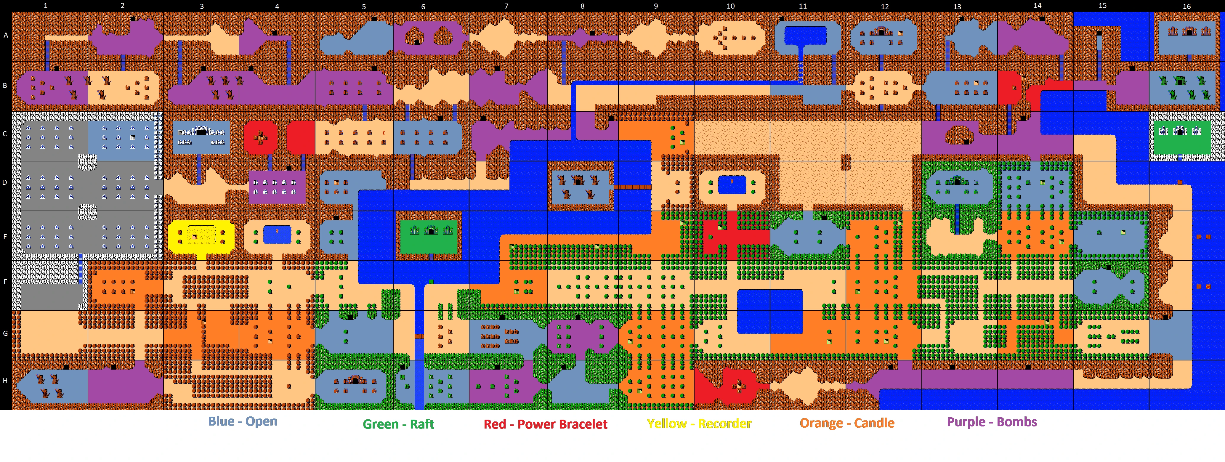 Zelda Nes Map Printable