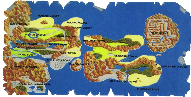 Lugares de Zelda II: The Adventure of Link | The Legend of Zelda Wiki ...