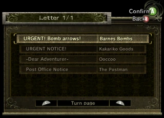 Letters - Zelda Wiki