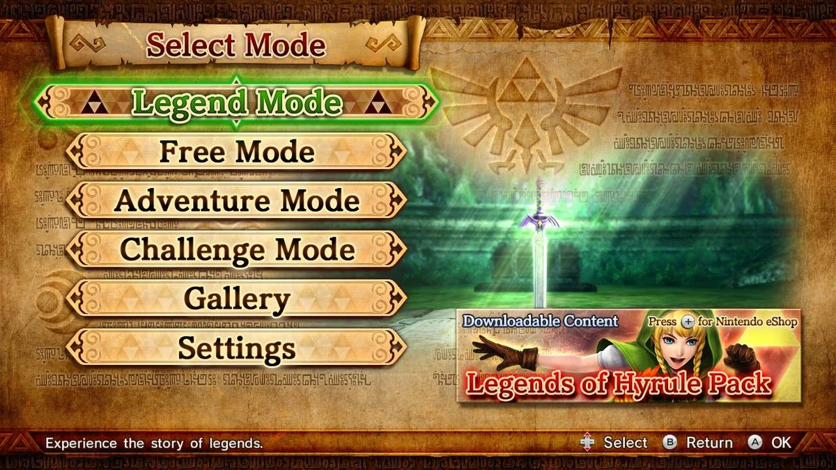 Select Mode - Zelda Wiki
