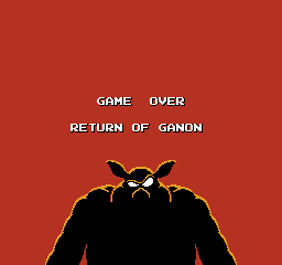 Game Over Screen Zelda
