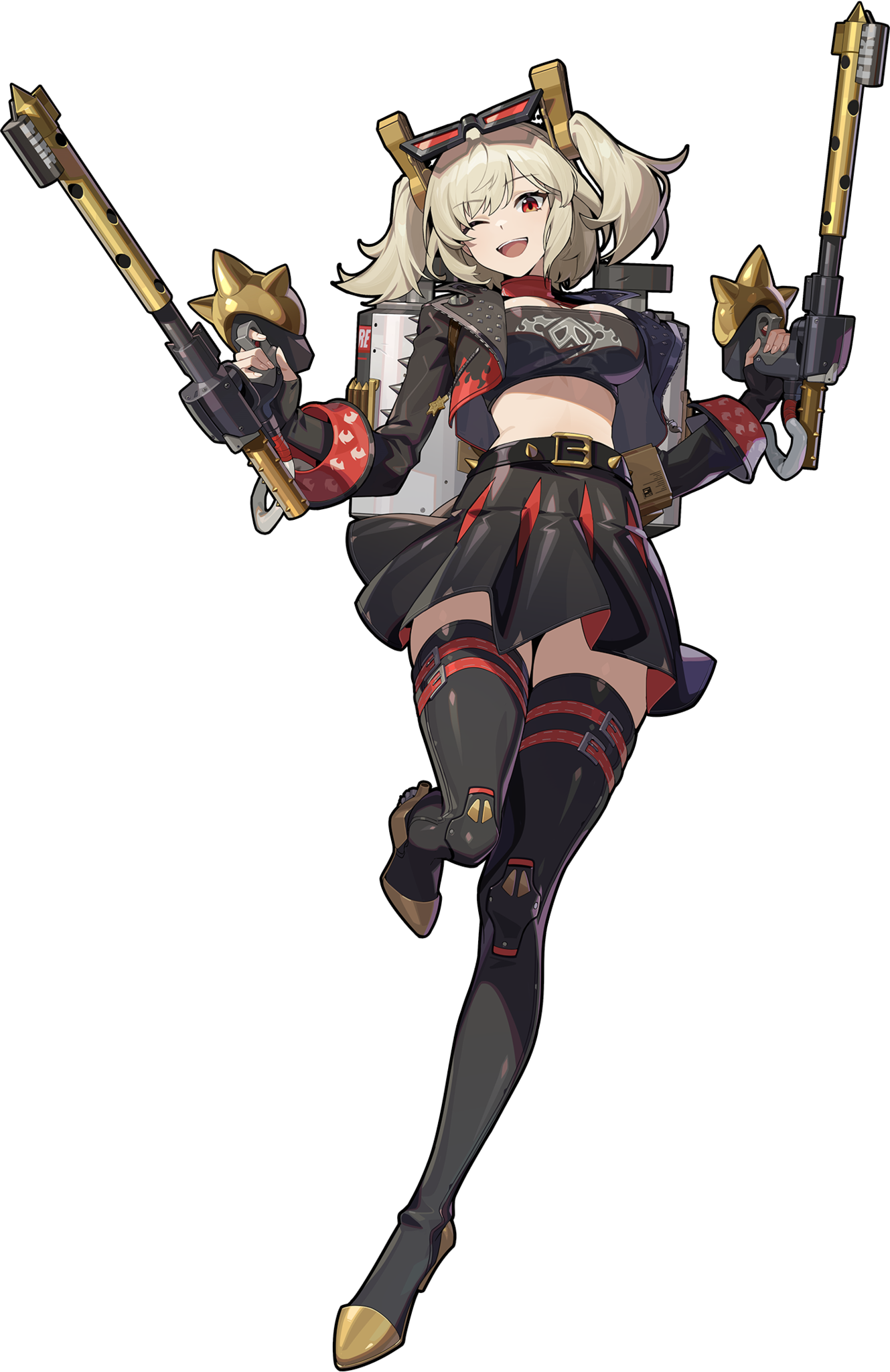 Burnice White Zenless Zone Zero Light Brown Hair Highres Official Art 1girl D Belt