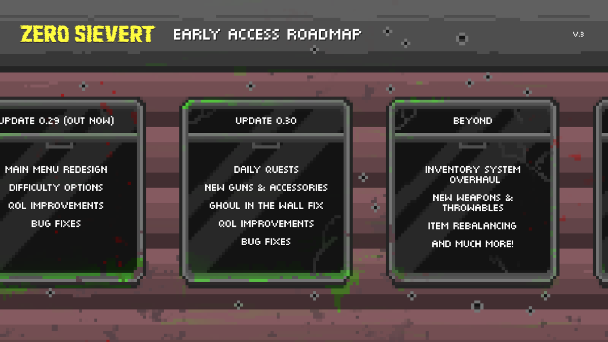 Roadmap | Zero Sievert Wiki | Fandom