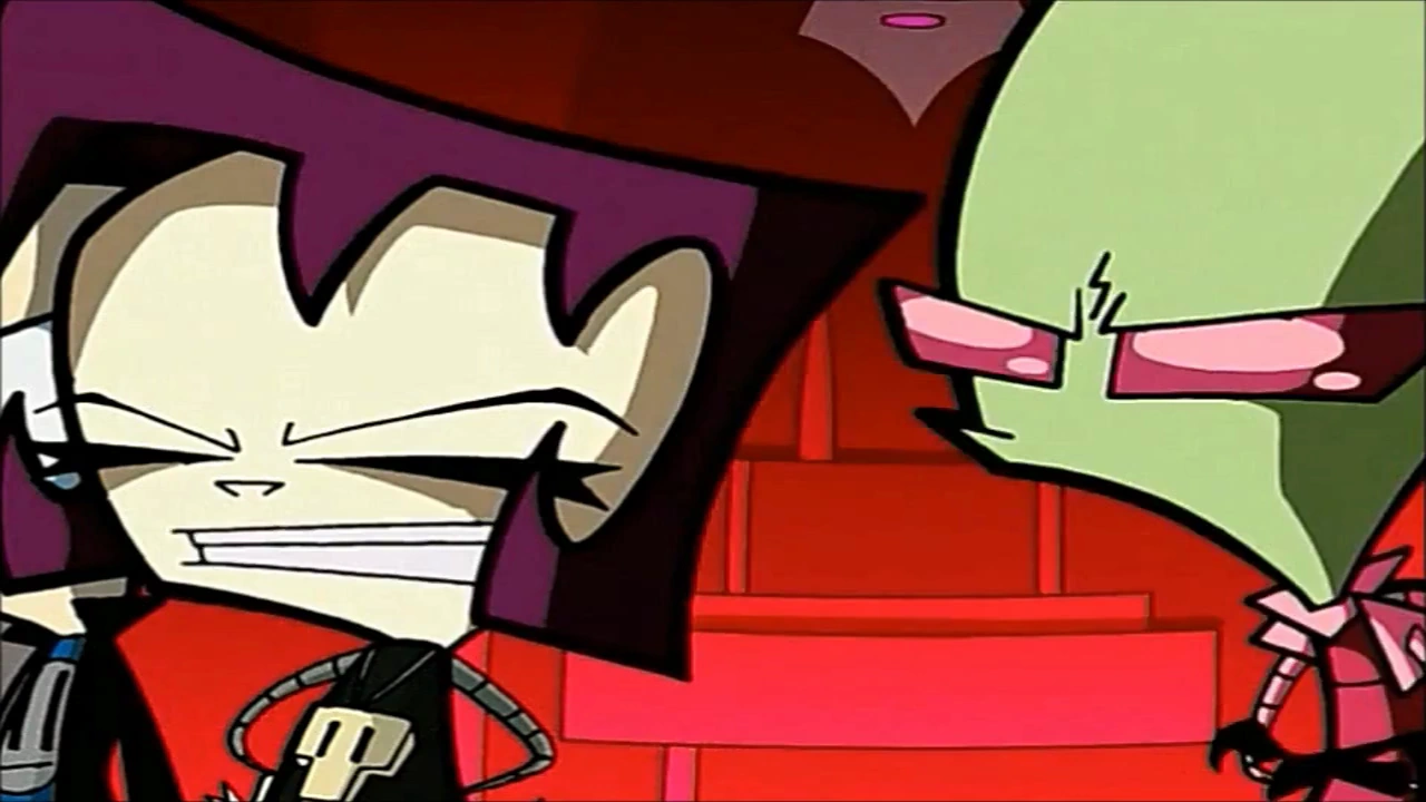 Invader Zim Karakterer Gaz Invader Zim Emaye Pin Alien Invasion Komedi