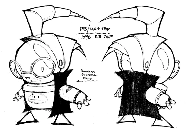 Invader Zim Dib Facing Left