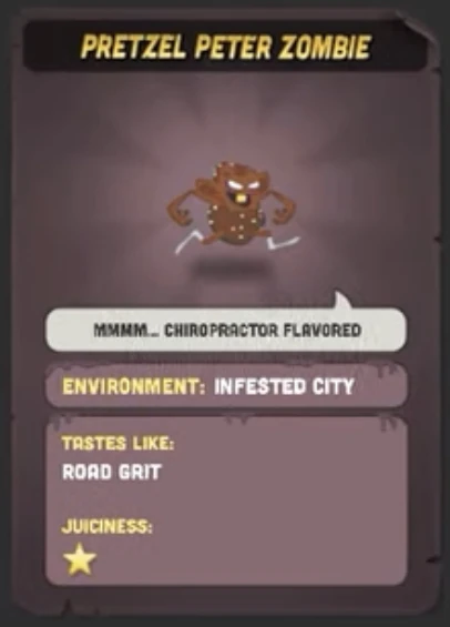 Pretzel Peter Zombie | Zombie Catchers Wiki | Fandom