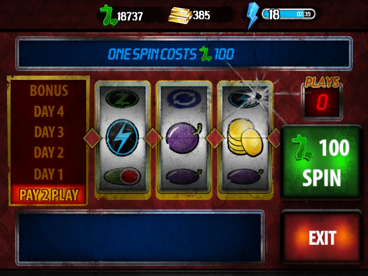 Slot Machine (Fruit Machine) | Zombie HQ Wiki | Fandom