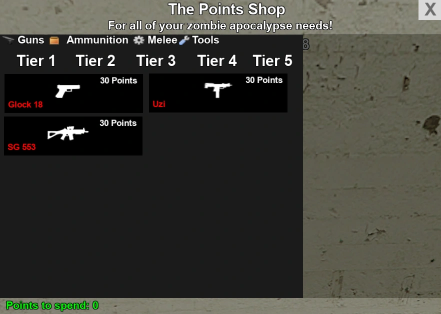 The Points Shop | Zombie Survival GMod Roblox Wiki | Fandom