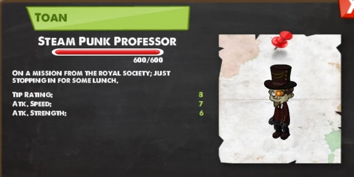 Steam Punk Professor | Zombie Cafe Wiki | Fandom