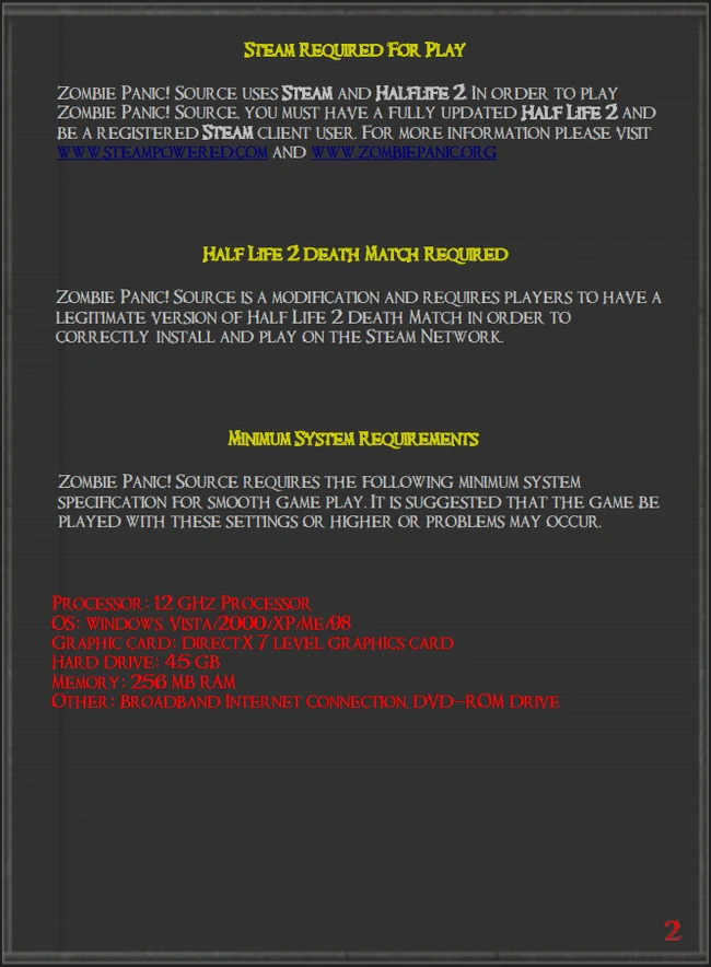 The Zombie Panic: Source Manual | Zombie Panic Wiki | Fandom