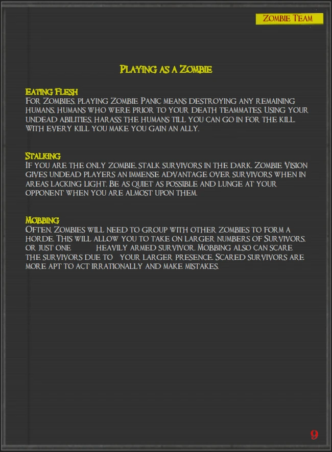 The Zombie Panic: Source Manual | Zombie Panic Wiki | Fandom