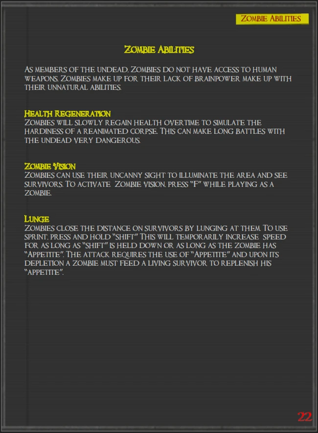 The Zombie Panic: Source Manual | Zombie Panic Wiki | Fandom