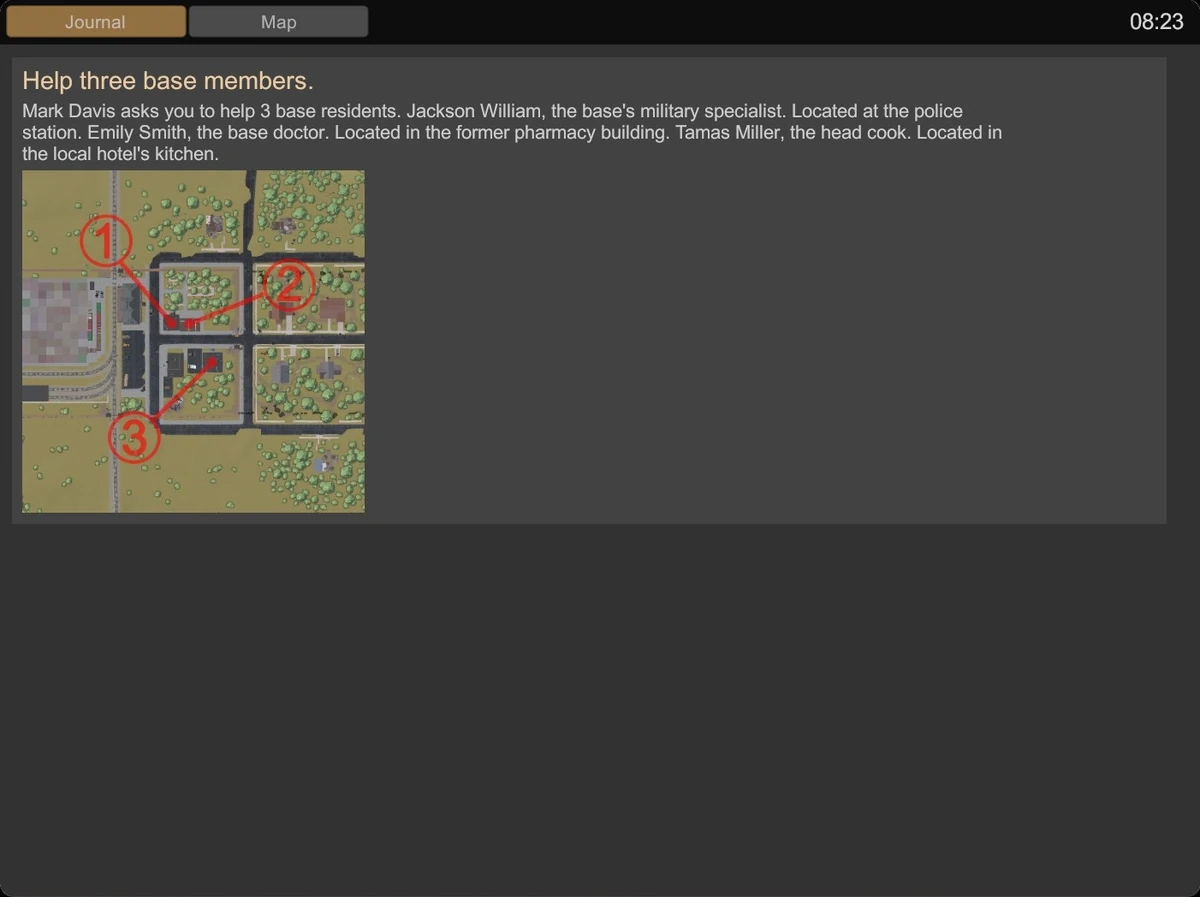 Quest: Help three base members | Zompiercer Wiki | Fandom