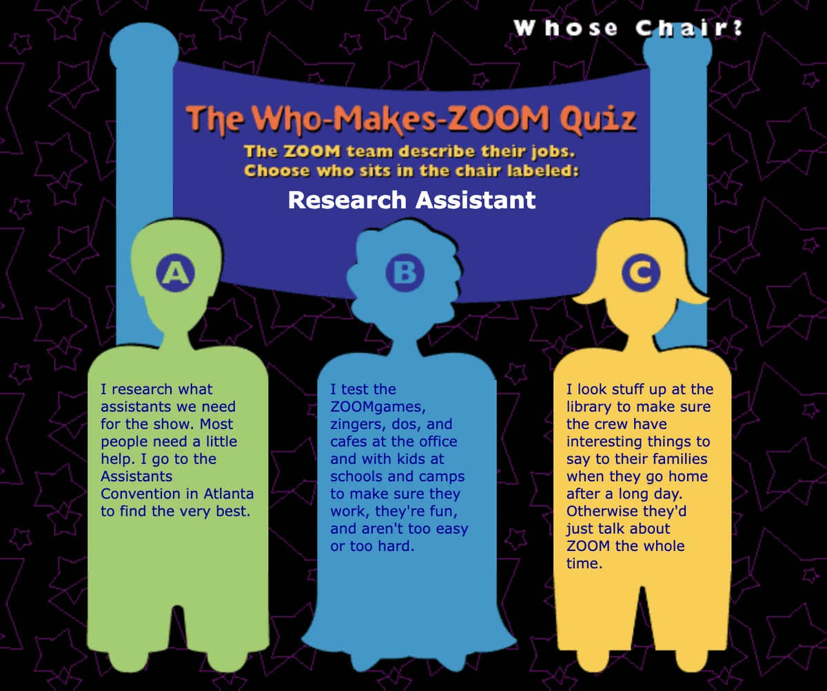 Whose Chair | ZOOMerpedia | Fandom