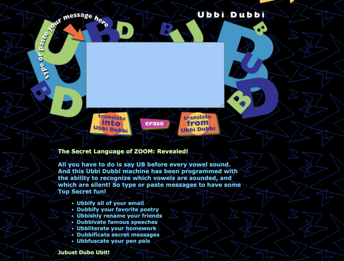 Ubbi Dubbi Translator | Zoom Wiki | Fandom