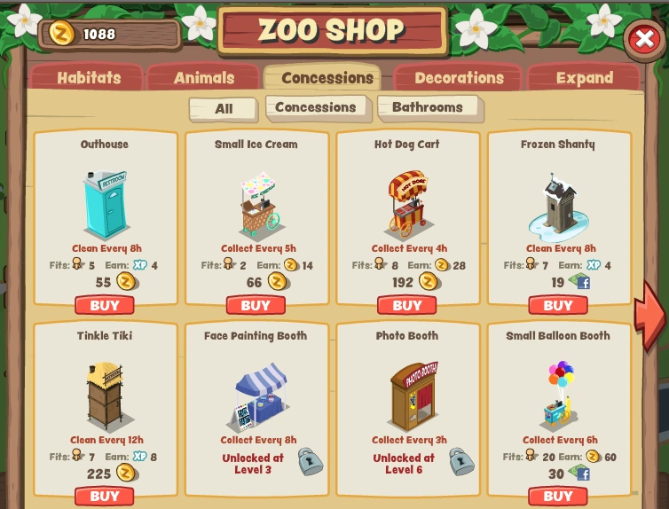 Concessions | Zoo Paradise Wiki | Fandom