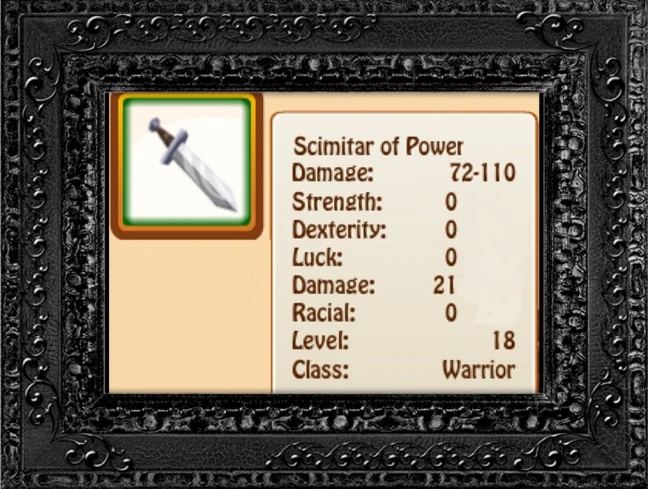 Scimitar of Power | Legends: Rise of a Hero Wiki | Fandom